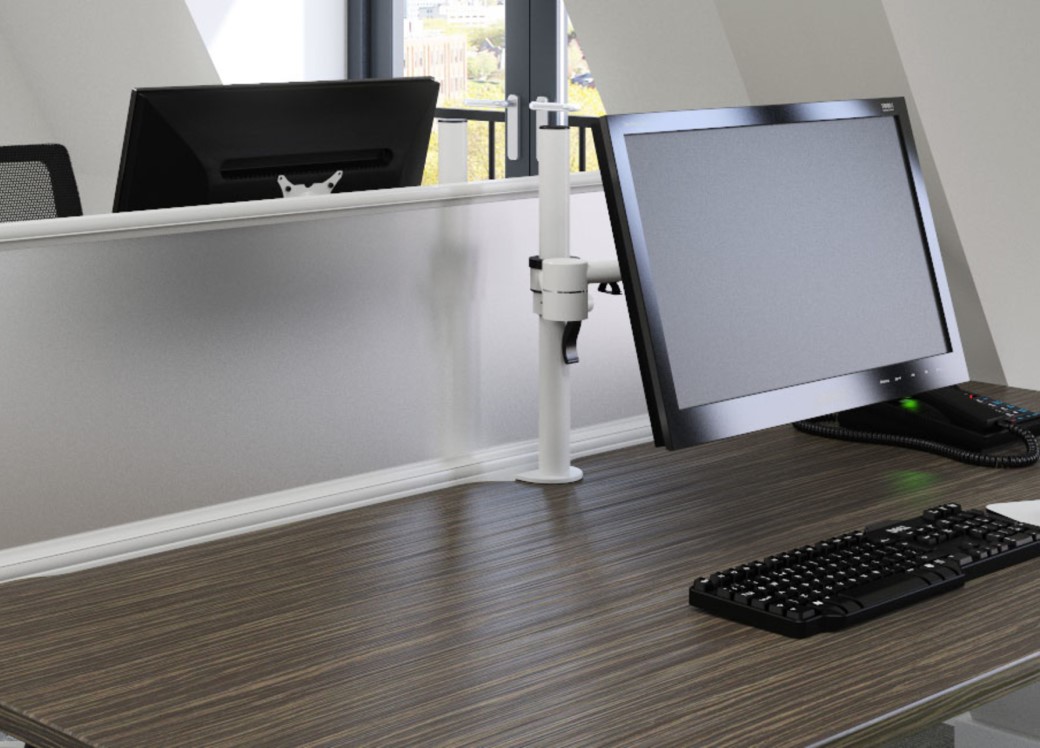 Single desk clamp monitor arm – Boyce.